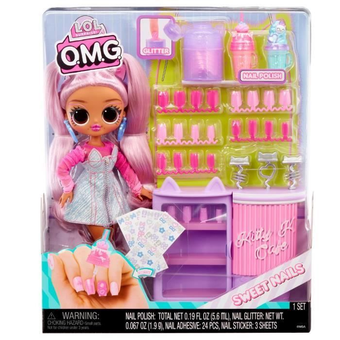 SHOT CASE - L.O.L. Surprise OMG Sweet Nails™ - Bar a ongles - Poupée ...