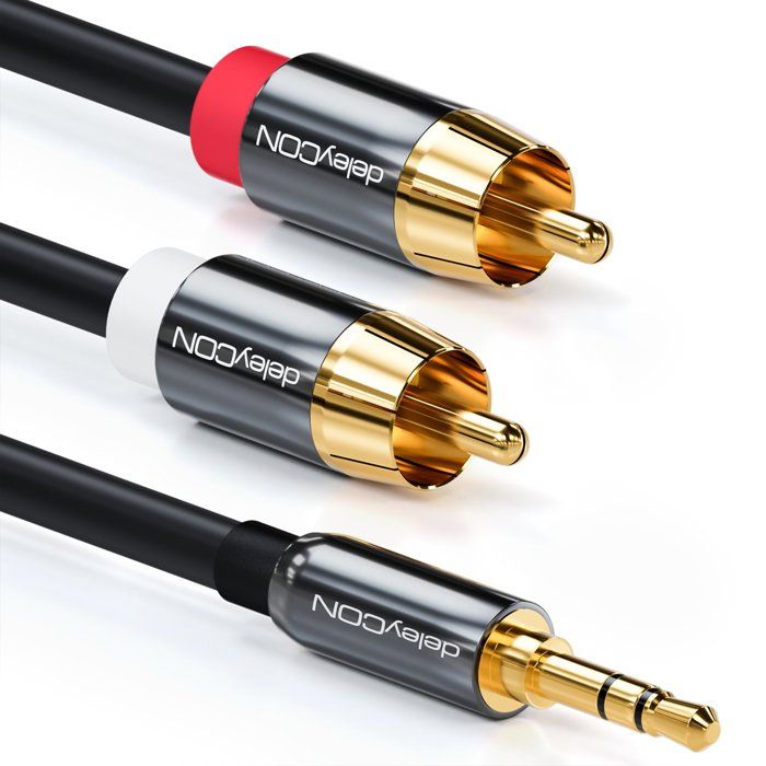 7,5m Câble Jack Cinch 3,5mm Jack vers Cinch RCA Stéréo Câble Audio 1x ...