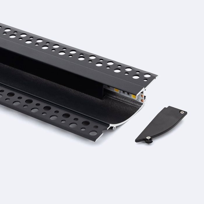 Profilé Aluminium Encastré dans Plâtre/Placo 2 m pour Rubans LED jusqu ...