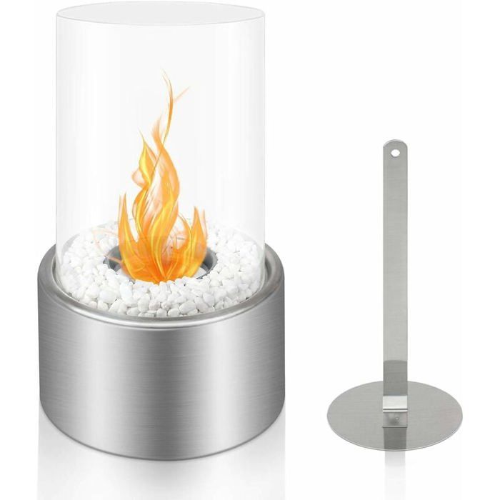 Cheminée Éthanol de Table, 16.5 x 16.5 x 27.5 cm, Argent - Cdiscount ...