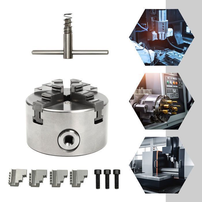 Mandrin à 4 Mors - Mandrin de Tour de 80 mm, Mandrin de Tour de ...