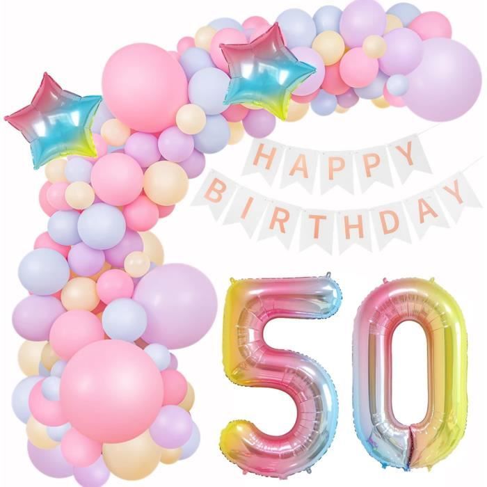 Decoration Anniversaire 50 Ans Femme Ballon Arche 50 Ans Anniversaire ...