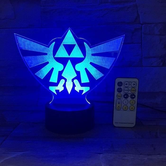 La Légende De Zelda Triangle 3D Usb Led Veilleuse 7Colors Illusion ...
