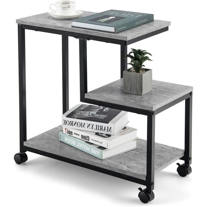 Table Basse De Salon Avec 4 Roues, Effet De Marbre, Table Basse ...