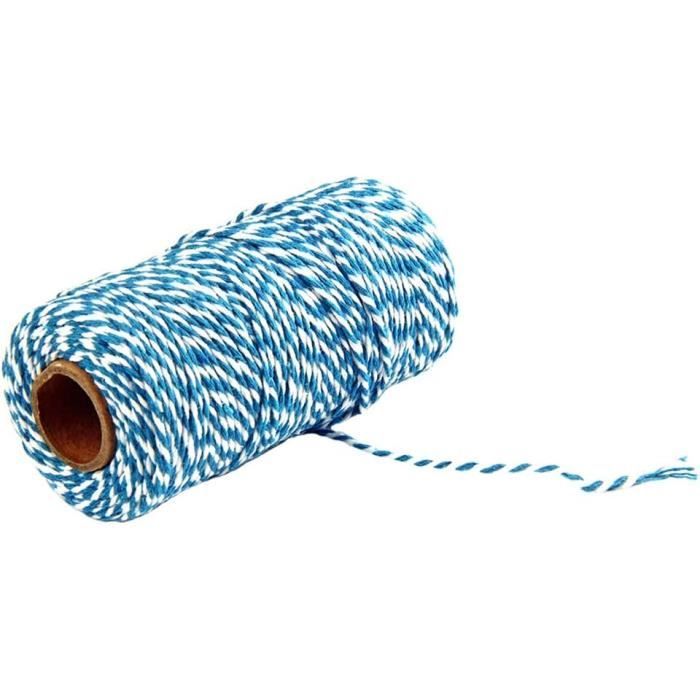 Corde en Coton 2 mm,100 m Naturel Colorée Ficelle de Macramé Ficelle d ...