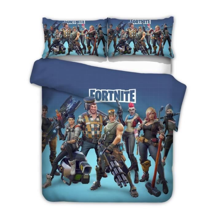 Fortnite Game Fortress Night Taille de l'UE Lit double Housse de ...