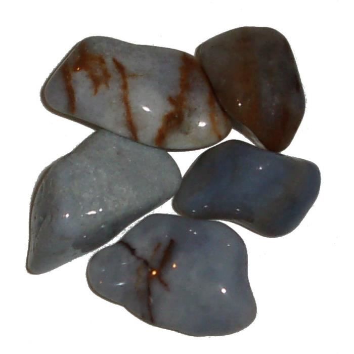 Calcédoine bleue - Qualité supérieure - Pierre roulée - 2 à 4 cm ...