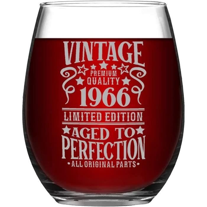 Verre à vin vintage édition limitée « Aged to Prefection » - Cadeau d ...