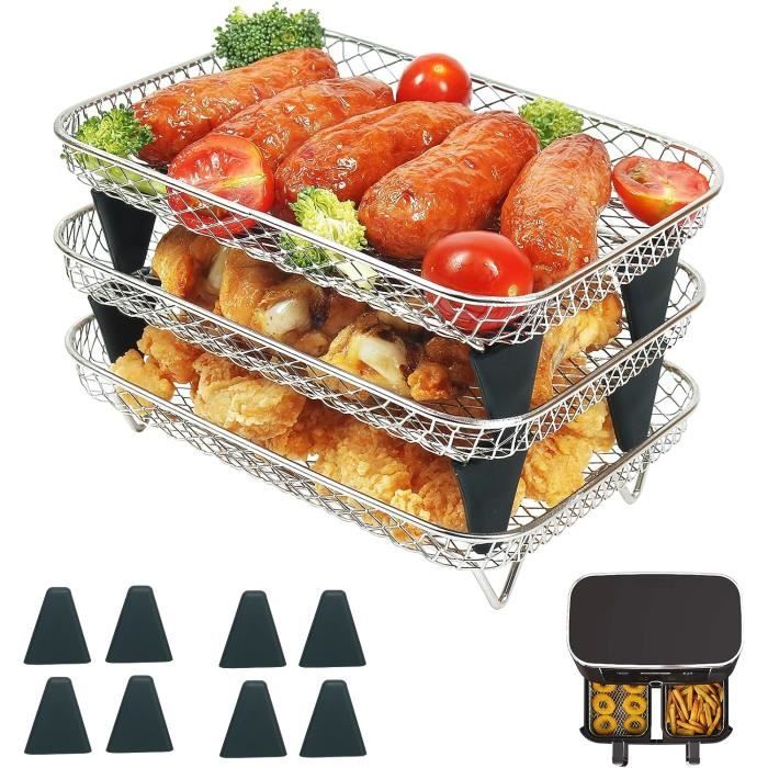 Support De Friteuse À Air Pour Friteuse Ninja À Double Air,Étagère En Acier Inoxydable 304 ...
