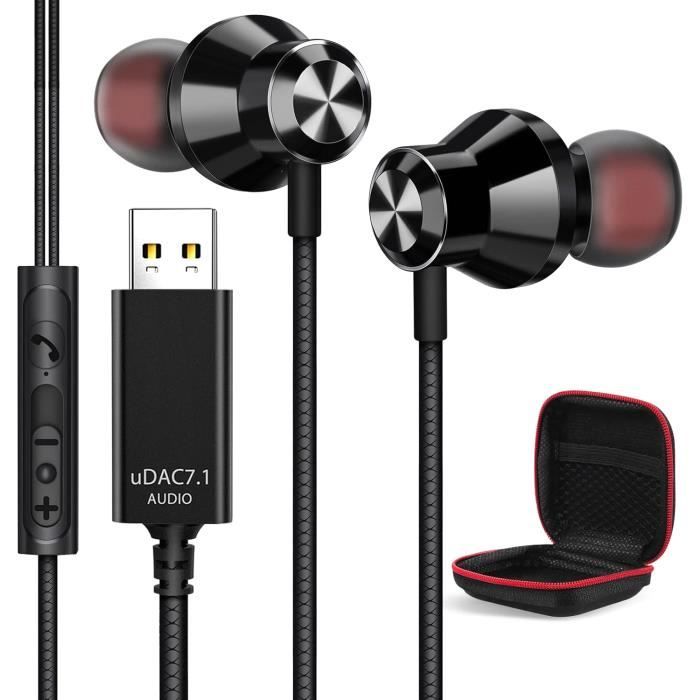 Écouteurs Pc Avec Microphones, Annulation Bruit Usb Casque Pour ...