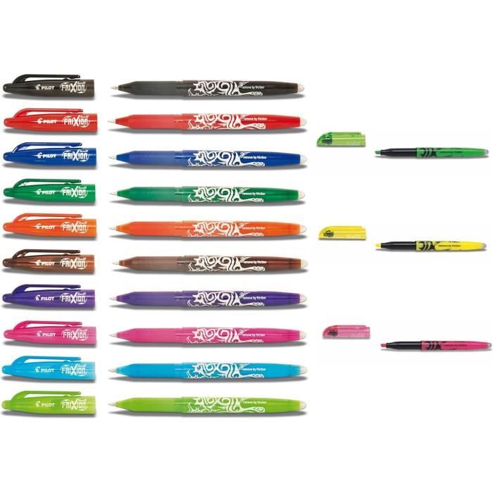 Pilot Frixion Bl-Fr7 Big Jeu De 13 Crayons 10 Rollers 0,7 Et 3 ...