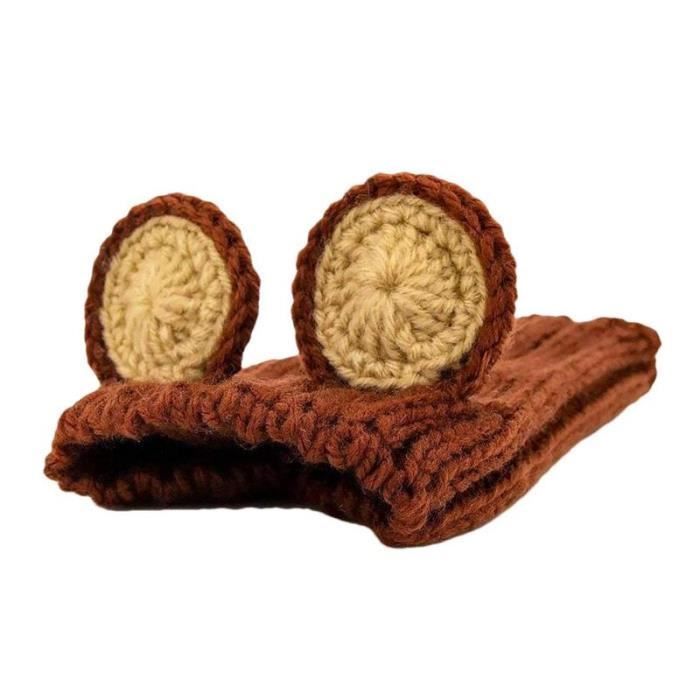 Hiver ours brun coupe-vent chien chapeau animaux tricot chapeau couvre ...