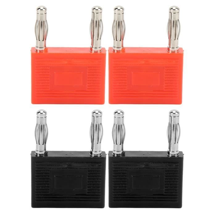 EJ.life Double Row Banana Connector, 2Set Dual Banana Plug for Speaker ...