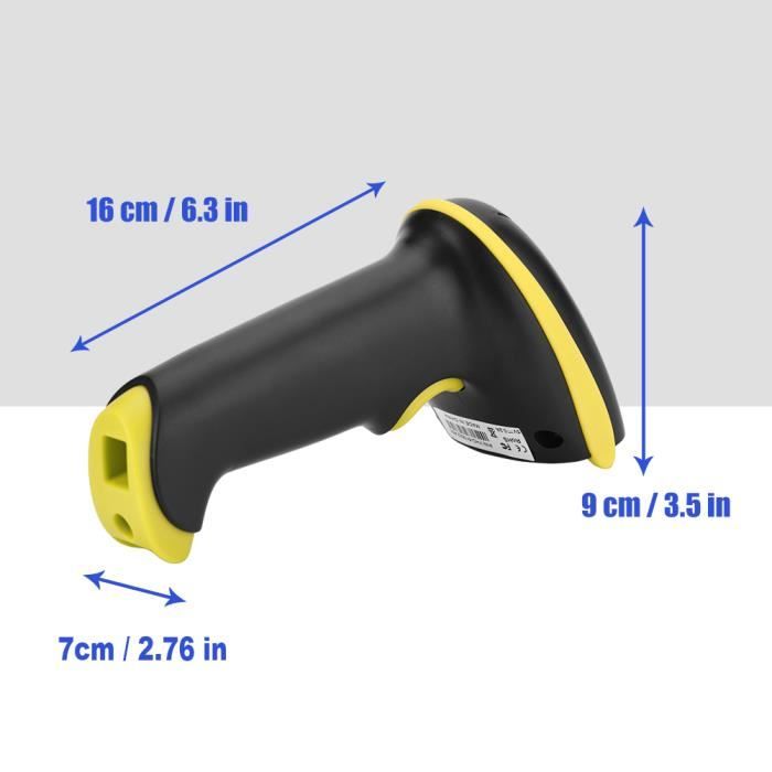 CEN lecteur de codes-barres Lecteur de code-barres laser sans fil 2,4 ...