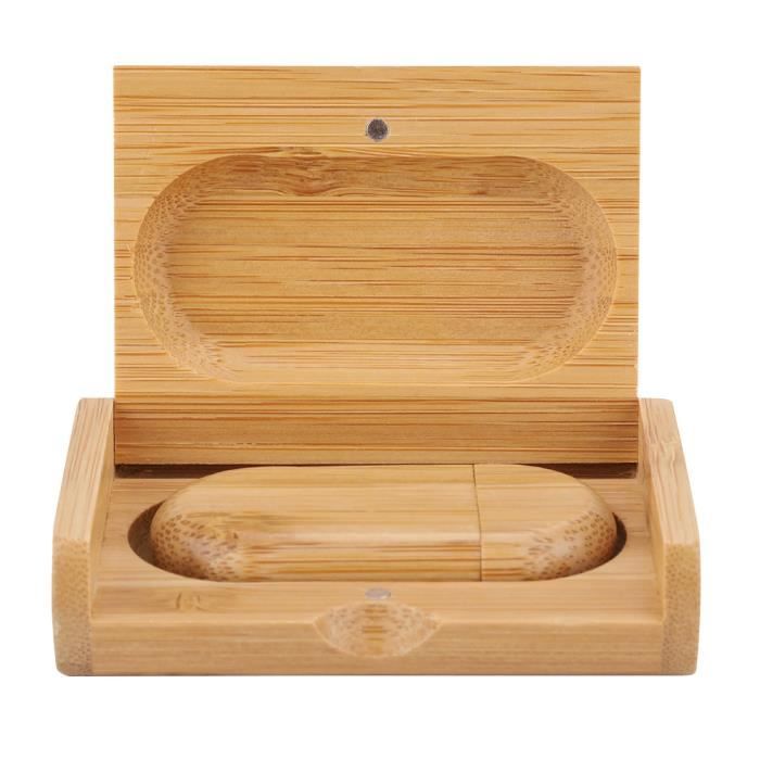 Clé U de rangement en bois ovale pour lecteur de mémoire flash USB 3.0 ...