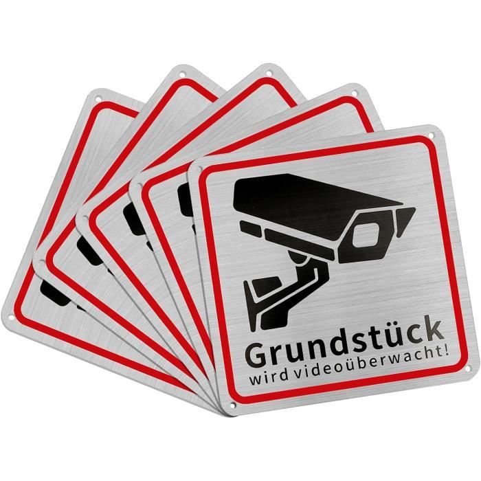 Panneau Camera Surveillance, 5 Pièces Video Surveillance Panneau ...