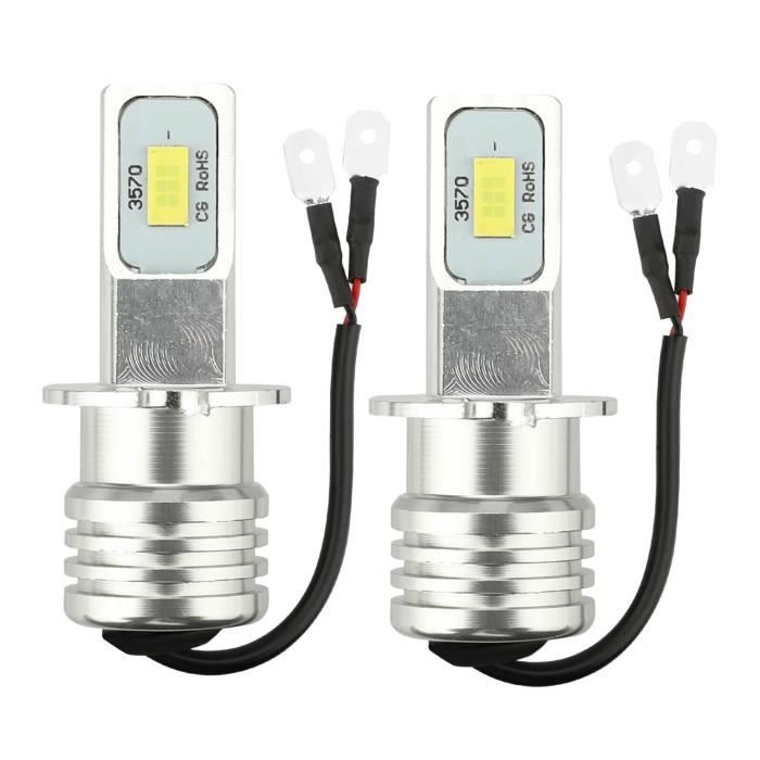 2X H3 Super Bright - Kit de Phares à LED 100W 10000LM Ampoules ...