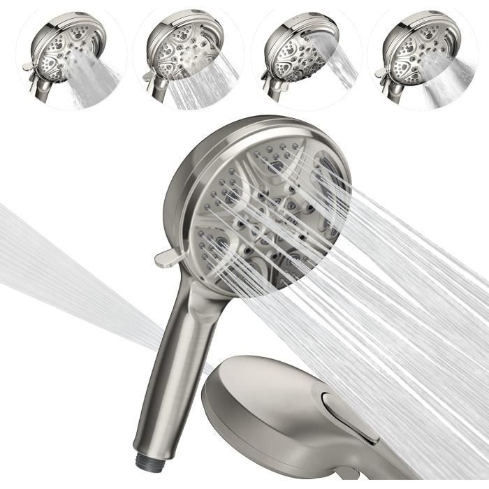 Pommeau de douche 5 pouces 9 fonctions – Jet haute pression portable ...