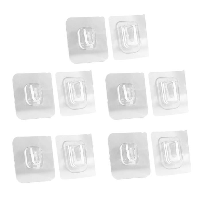 Crochets Utilitaires Muraux Adhésifs Double Face En PVC - Cdiscount ...