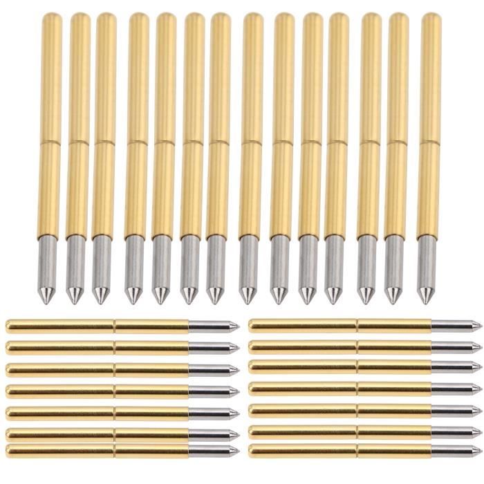 Sonde de test à ressort Pogo Pins Spring Test Tip Laiton 100Pcs P125-B ...