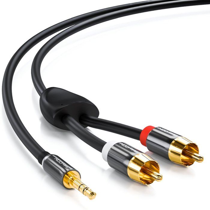 7,5m Câble Jack Cinch 3,5mm Jack vers Cinch RCA Stéréo Câble Audio 1x ...