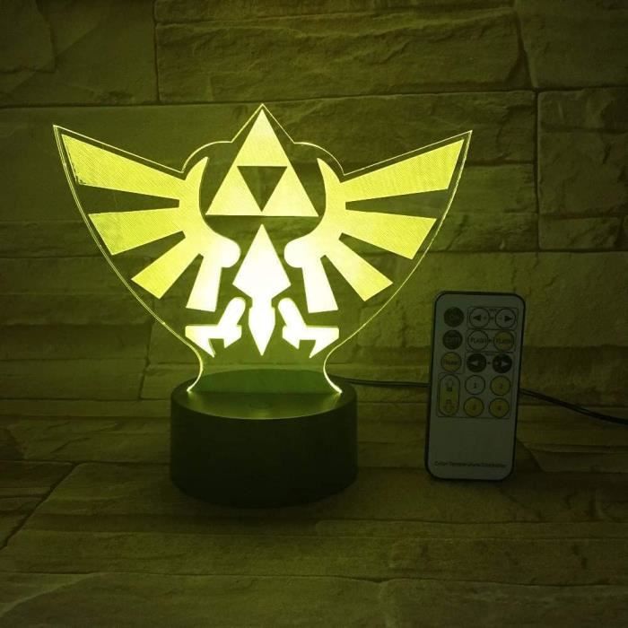 La Légende De Zelda Triangle 3D Usb Led Veilleuse 7Colors Illusion ...