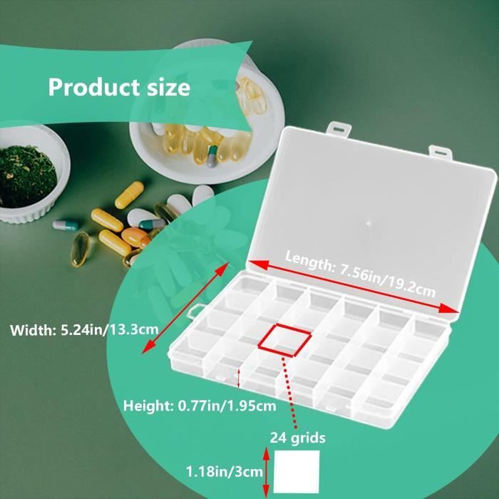 Boîte De Rangement 24 Compartiments Boite Rangement Bijoux Boîtes De ...