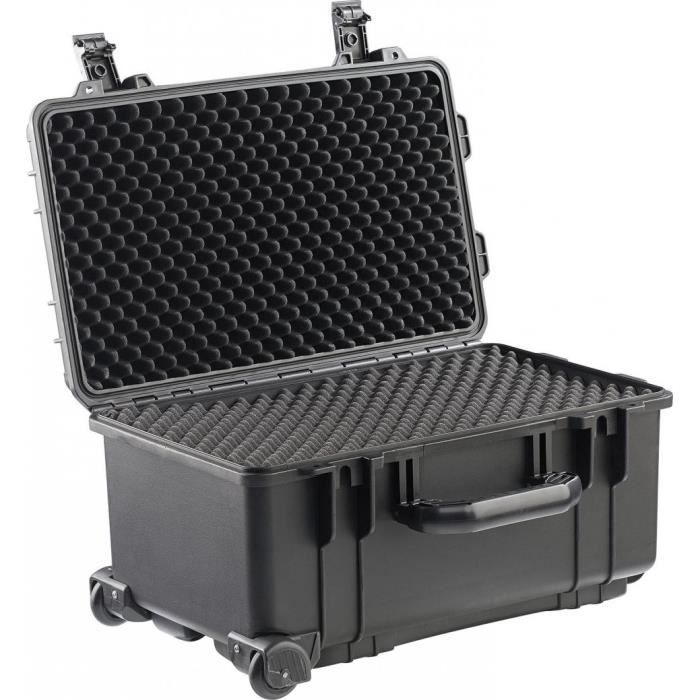 Valise technique étanche - X-CASE - 35 L - Noir - Rembourrage ajustable ...