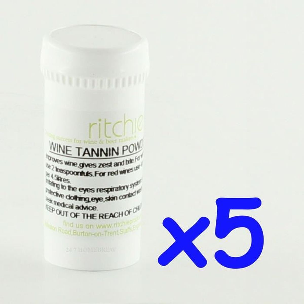 5 x tanin Ritchie poudre 12,5 g - 5x Ritchies Tannin Powder 12.5g - La ...