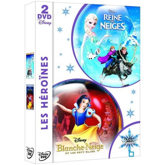 DISNEY CLASSIQUES - DVD Blanche Neige et les Sept Nains + La reine des neiges : Pack - Cdiscount DVD