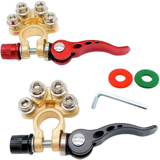 Connecteur de Borne de Batterie de Voiture à Dégagement Rapide Positif et Négatif Battery ...