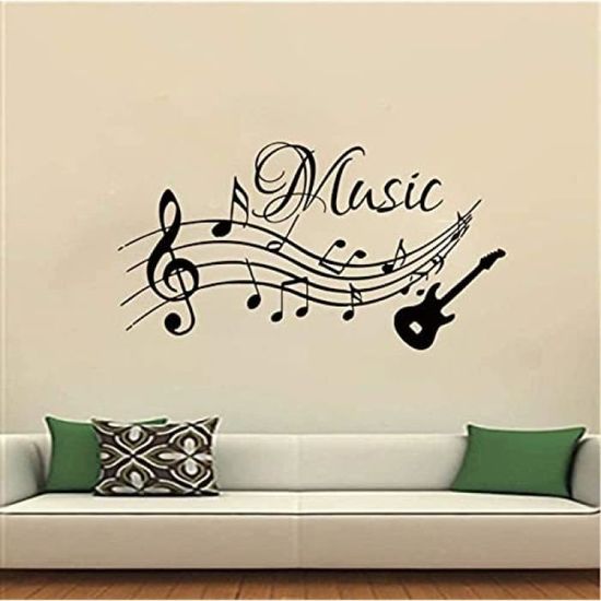 Notes de musique musique stickers muraux guitare notes de musique motif ...