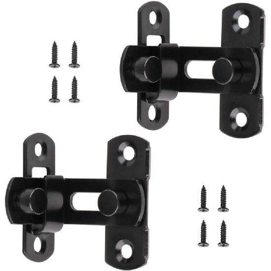 Lot De 2 Verrous De Porte Coulissante Pour Porte De Grange - Verrou De ...