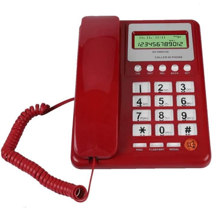 Téléphone filaire fixe, téléphone automatique dtmf fsk en mode double ...