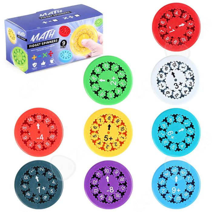 C Math fidget spinners 9 pcs apprendre l'arithmétique en s'amusant aux ...