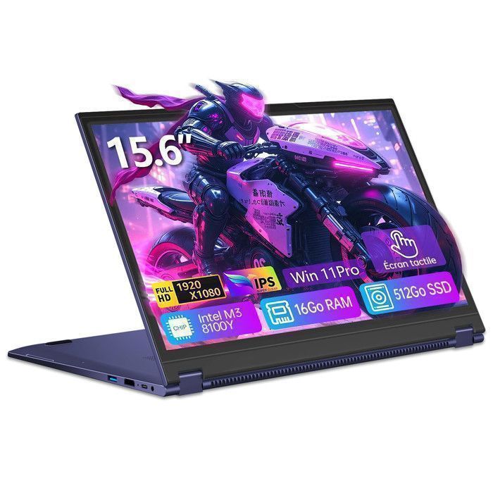 PC Portable -Écran tactile 360°Flip-Intel Core M3-8100Y-DDR3 16Go RAM ...