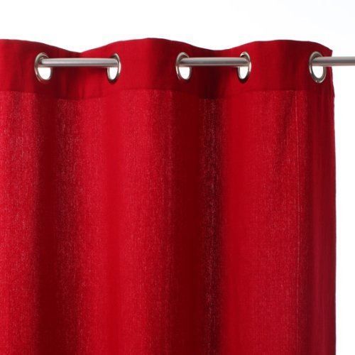 Rideau coton rouge 260x140 cm - Cdiscount Maison