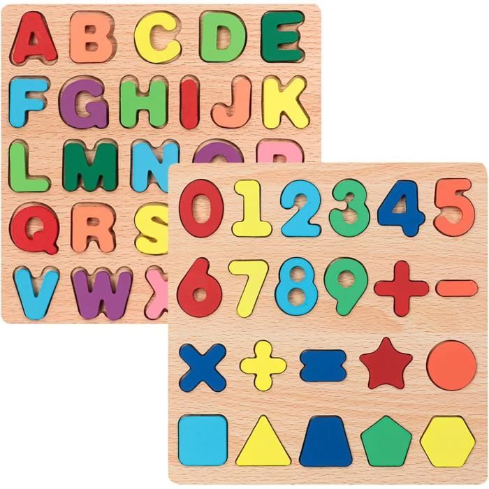 Wooden Puzzles for Toddlers,Alphabet Shape Puzzles for Kids Wooden ...