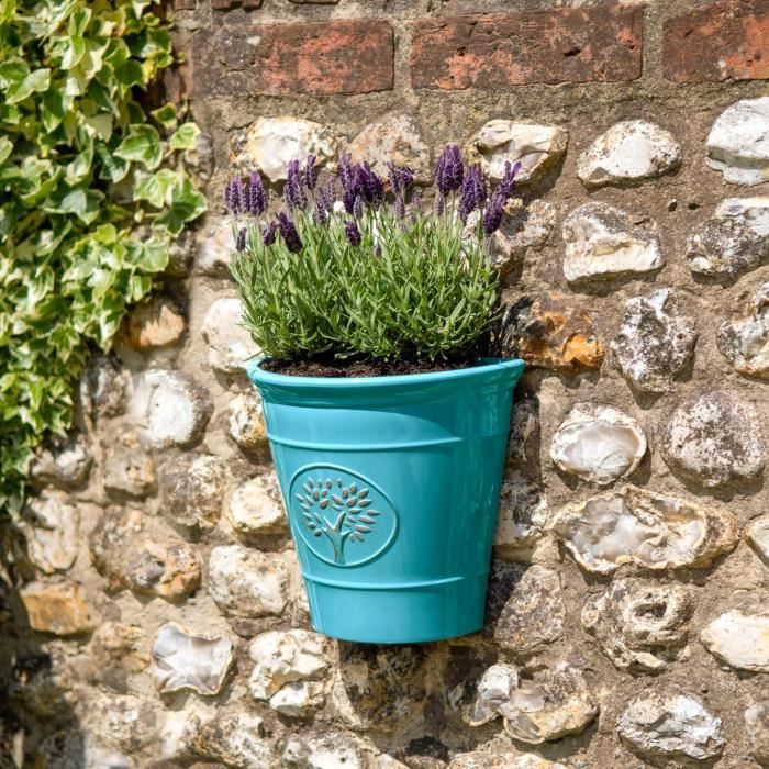 Blenheim Pot De Fleurs Mural Moderne Pour Intérieur-Extérieur Bleu ...