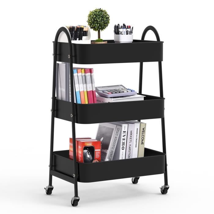Chariot de Rangement Mobile sur 3 Niveaux, Chariot de Cuisine ...