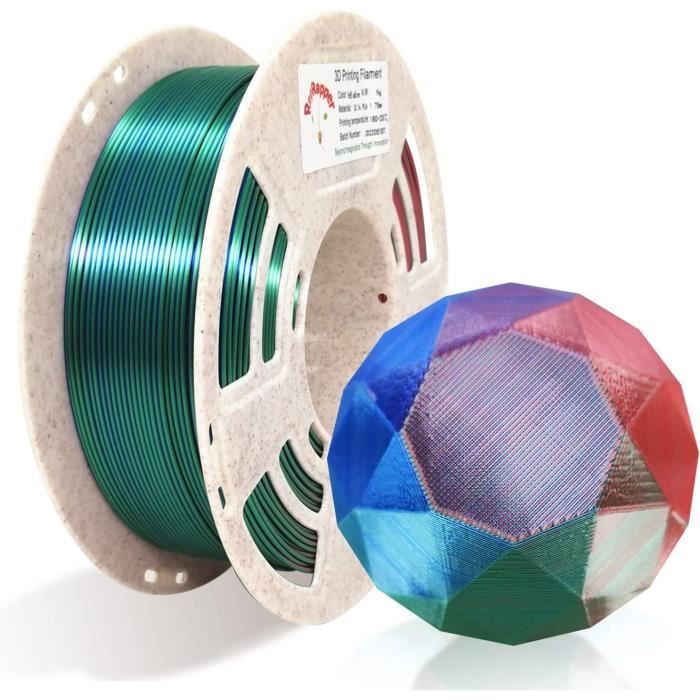 Triple Color Filament PLA 1.75 Tricolore de Coextrusion pour Imprimante ...