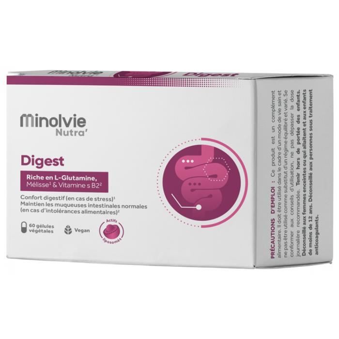 Compléments alimentaires - Minolvie Nutra' Digest 60 Gélules Végétales ...