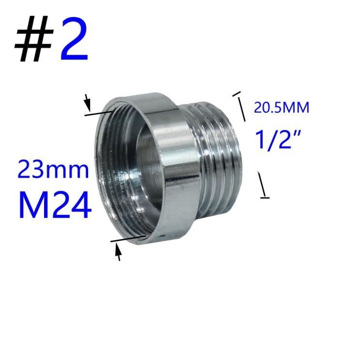 Tuyau d'arrosage,Connecteur de filetage mâle en argent M16 M18 M24 M28 ...