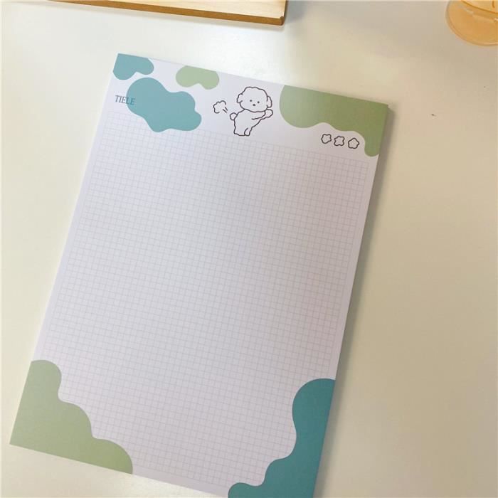 Vert - Bloc notes B5 de dessin animé chien de pet, Ins coréens, papier ...