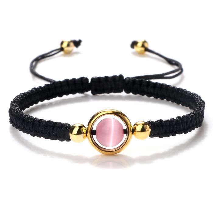 Bracelet en corde tressée à la main couleur argent porte bonheur noué ...