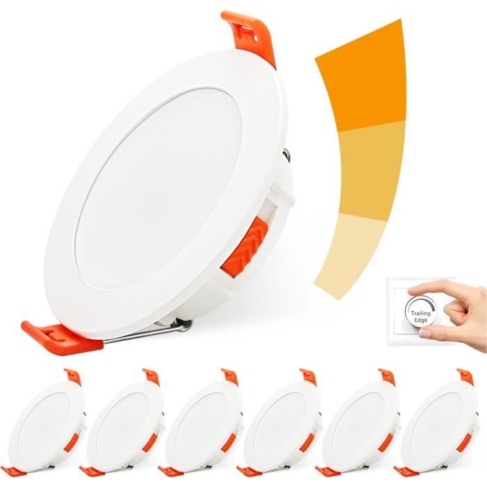 Spot Led Encastrable Extra Plat 6W 600Lm Equivalent 50W Incandescence, Dimmable Ip44 Spot ...