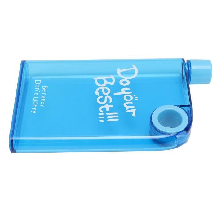 AUN Bouteille d'eau plate et mince de 420ml avec couvercle Bouteille de voyage portable en ...