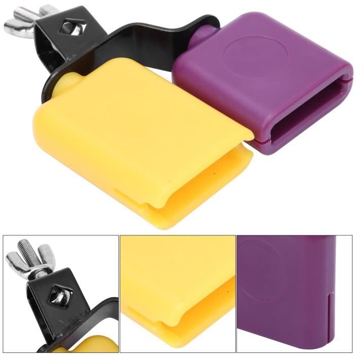 Dioche Cloche de vache Wooden fish cow bell, bright color metal stand ...
