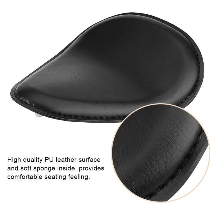 Siège de moto - DIOCHE - Siège Solo en Cuir Noir - 12,2 x 9,8 pouces ...