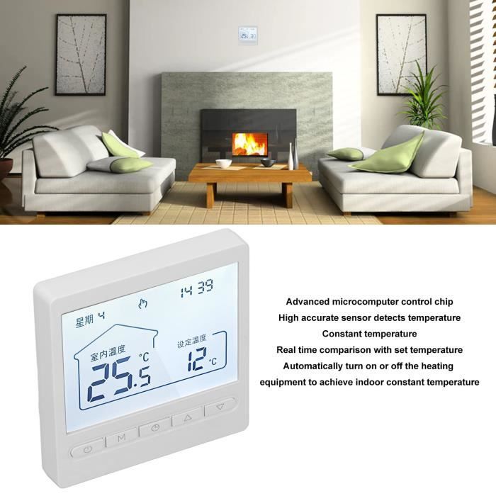 Thermostat Numérique Thermostat Intelligent 230 V Cran Lcd Programmable 5 ℃45 ℃ Pour L'Eau De ...